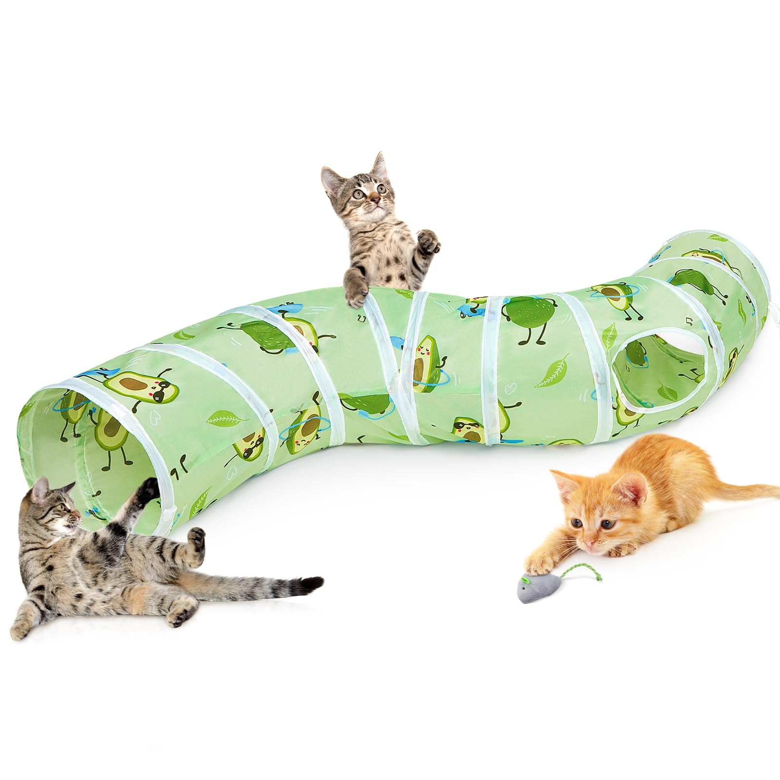 Amazon.com: Glittme Cat Tunnel, Cat Tunnels for Indoor Cats, S-Shape ...