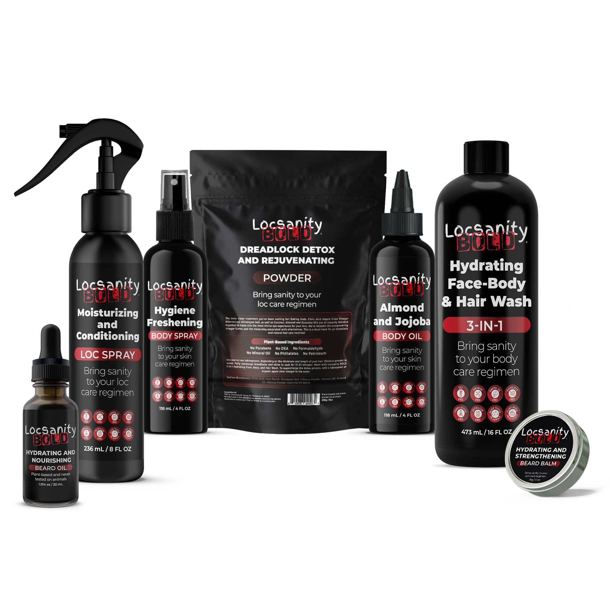 Amazon.com: Locsanity BOLD Men's Bundle, Loc Spray, 3-1 Shampoo ...