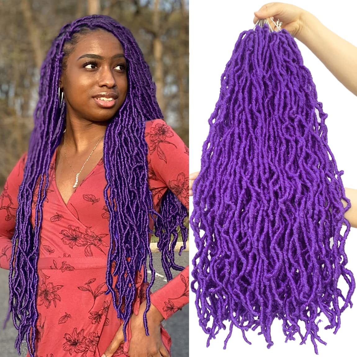 Purple Faux Locs