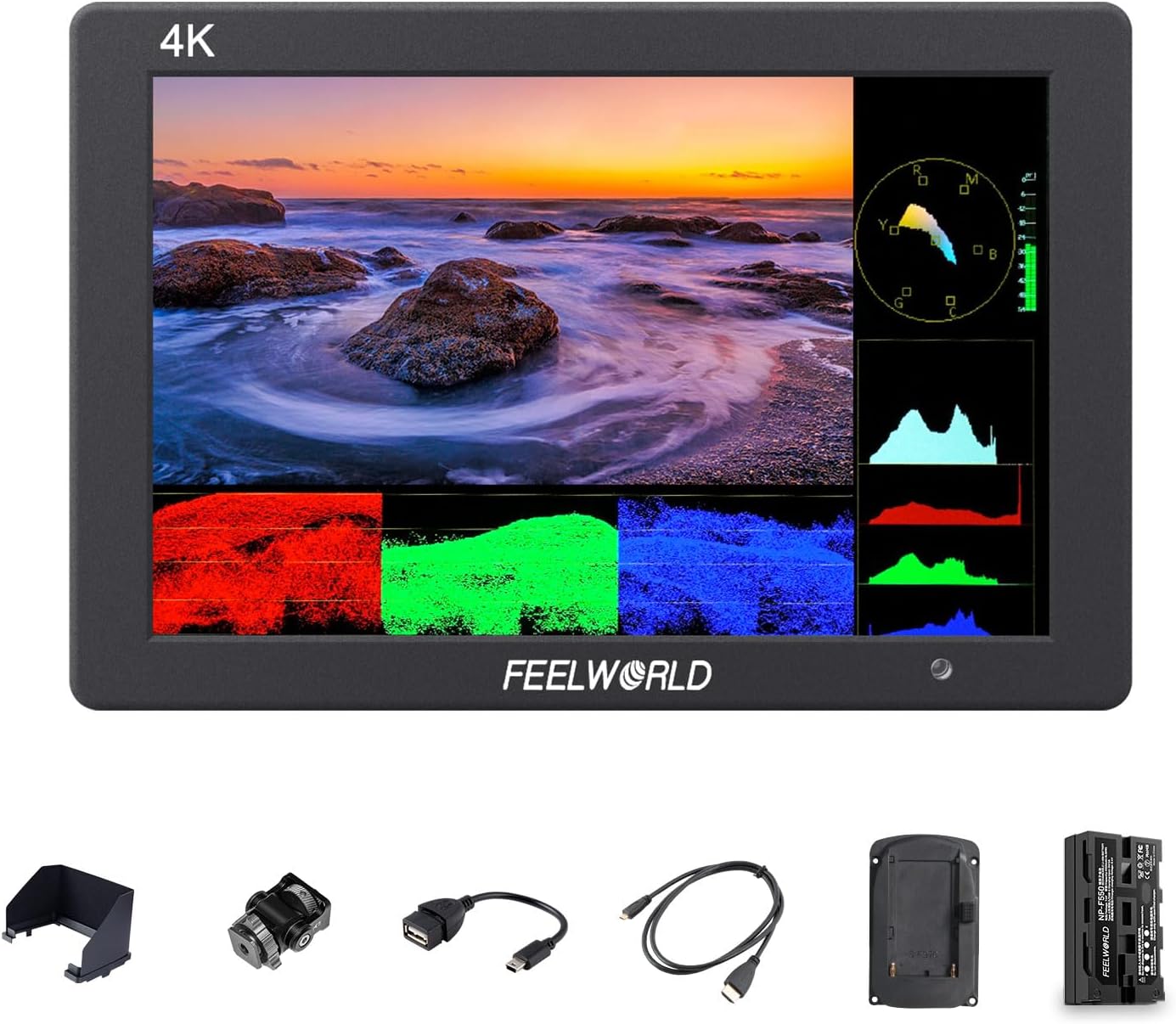 Amazon.com: FEELWORLD T7 Plus 7 Inch Camera Field Monitor+F550 2200mAh ...