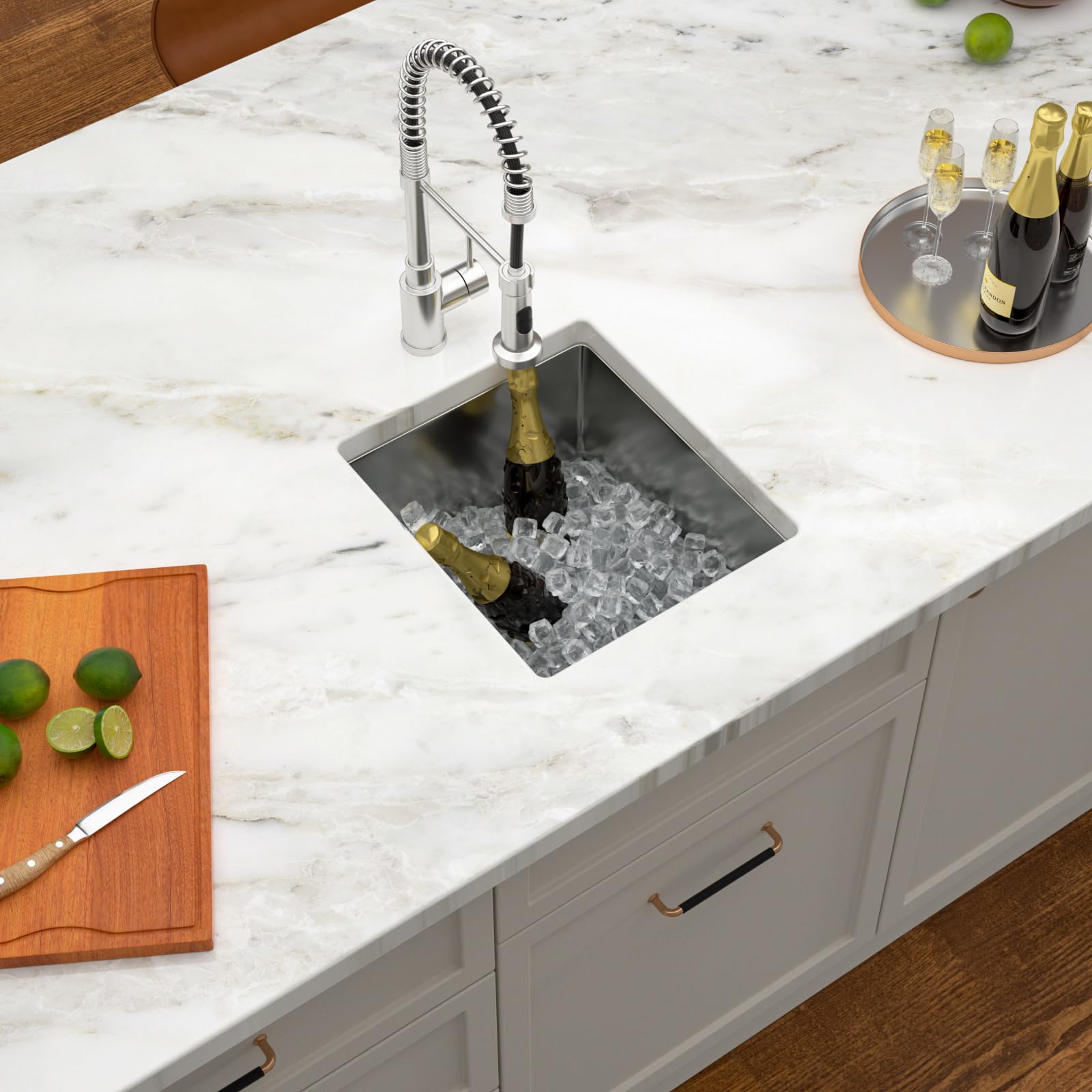 Snapklik.com : Dcolora 15 Inch Wet Bar Sink Undermount Small Kitchen ...