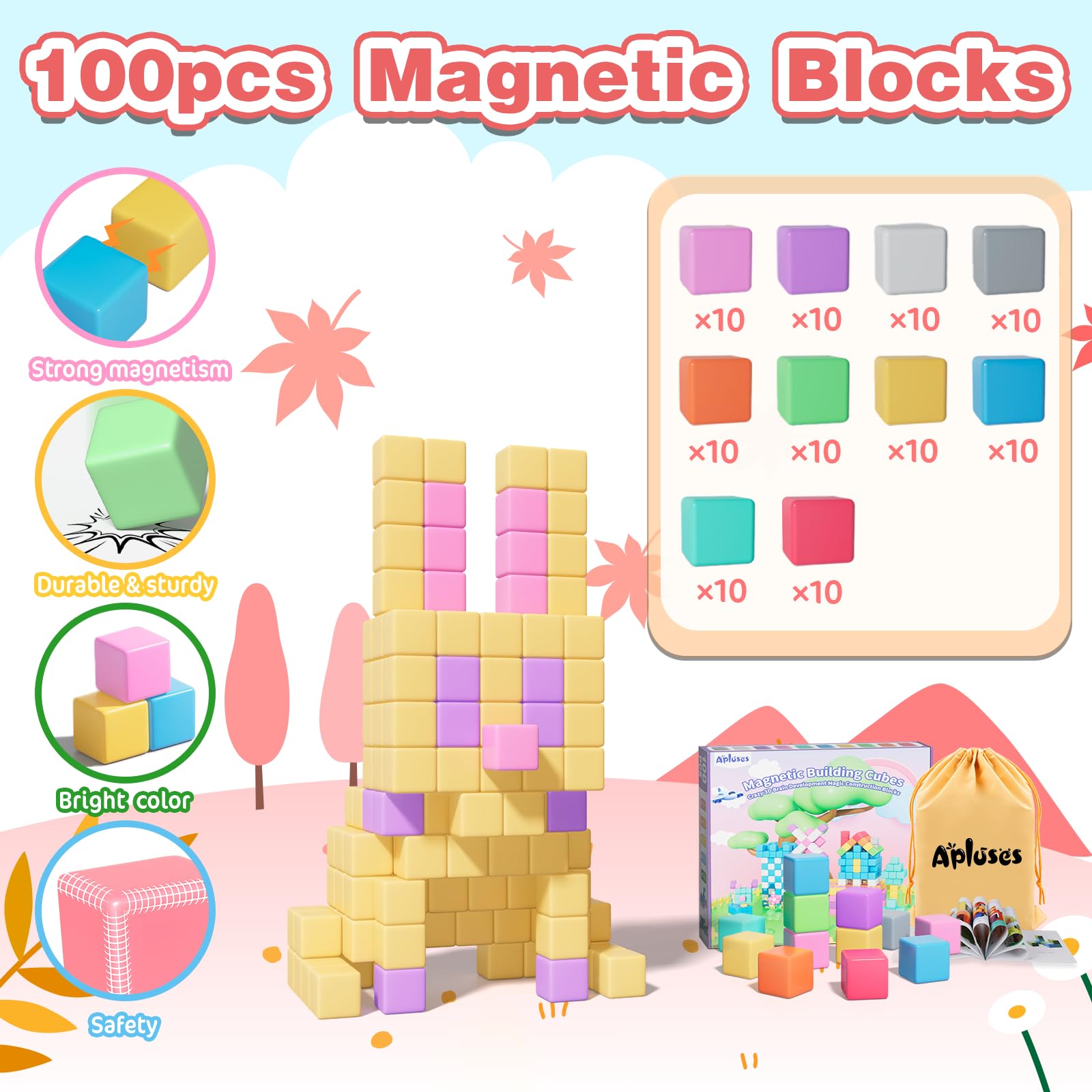 Magnetic Building Block Sets Magnetic Blocks Safe Creative Building Set ...