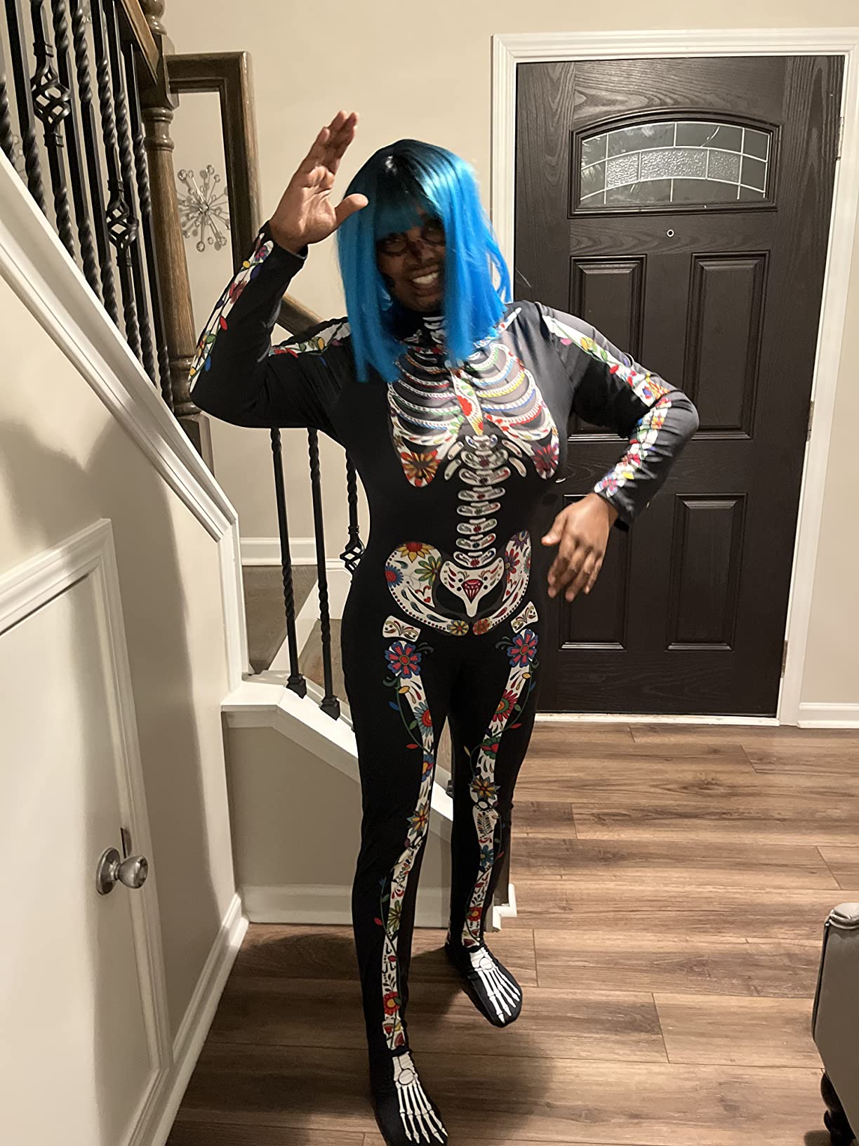 $7/mo - Finance Joy Bang 3D Skeleton Costume Women Halloween Cosplay ...