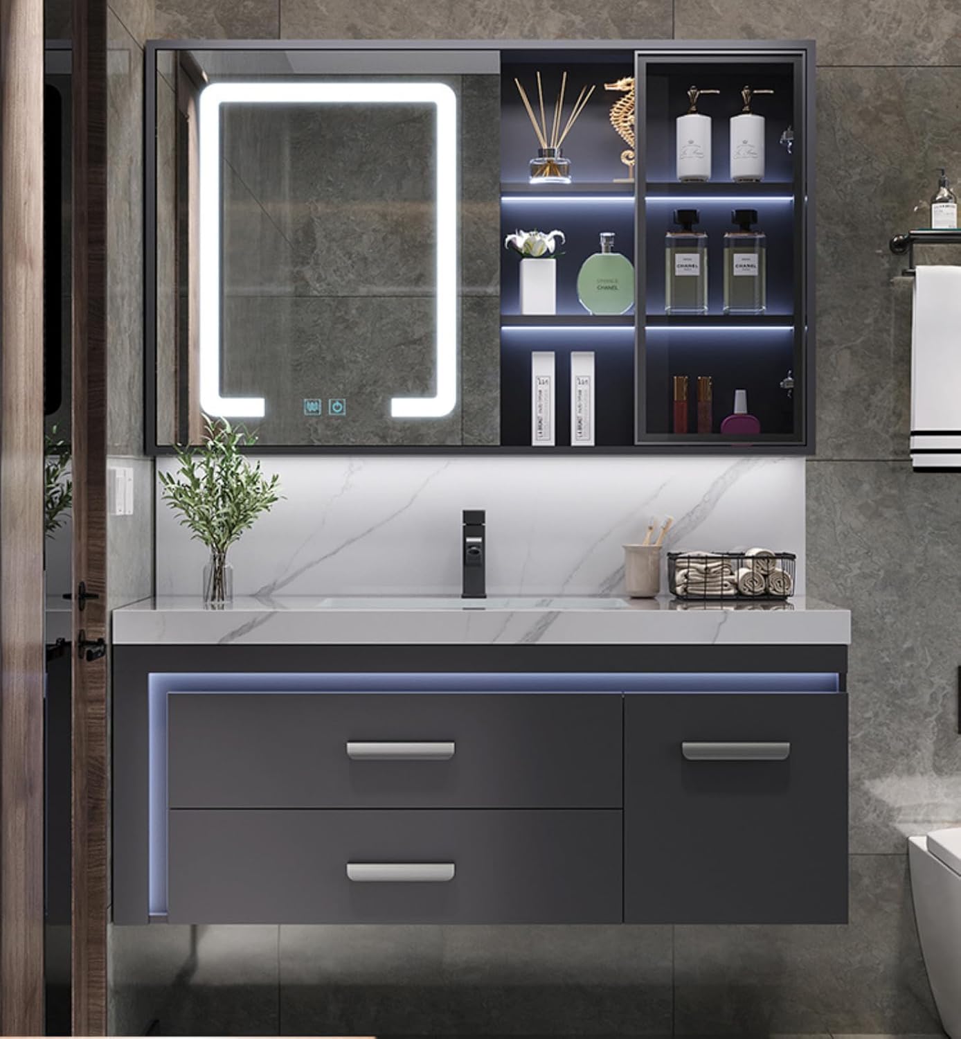 Amazon.com: LUTHXAY Modern Bathroom Vanity, 32IN Bathroom Vanities with ...