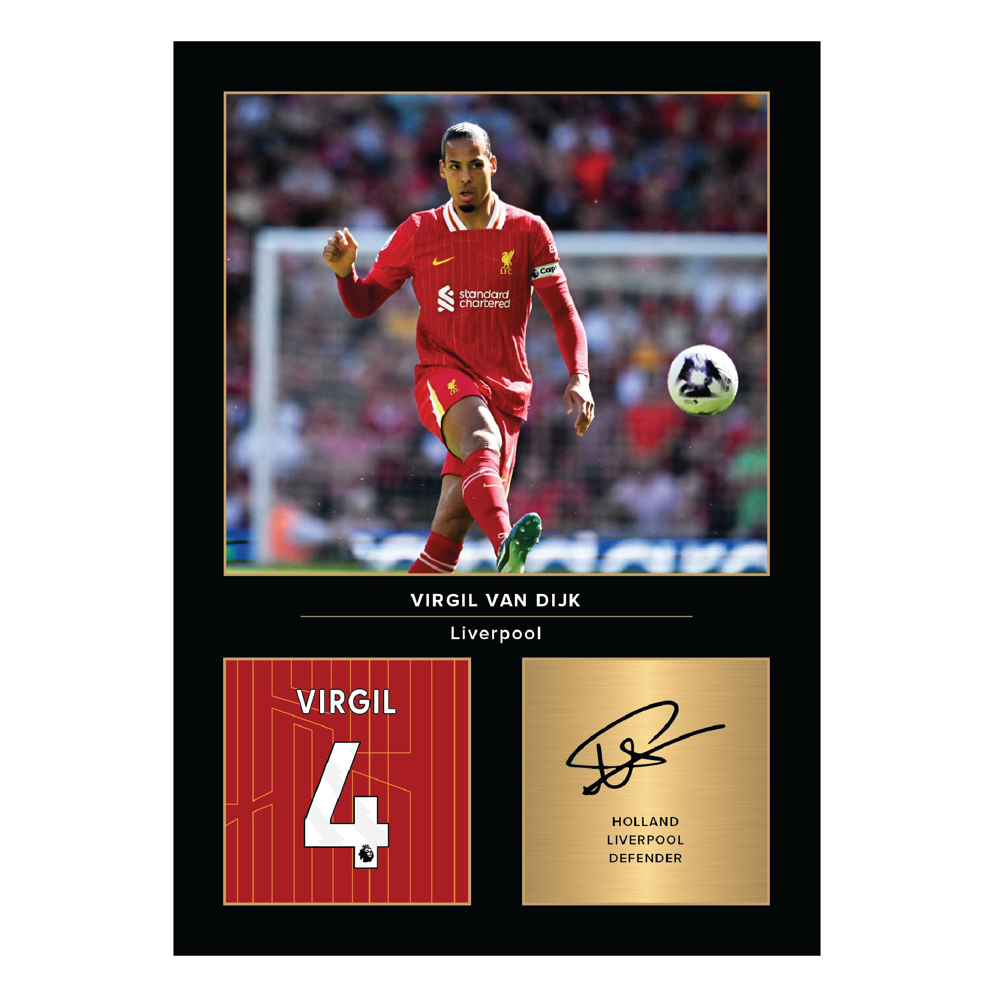Icons Wall Art Virgil Van Dijk Signed A4 Printed Photo Picture Display ...