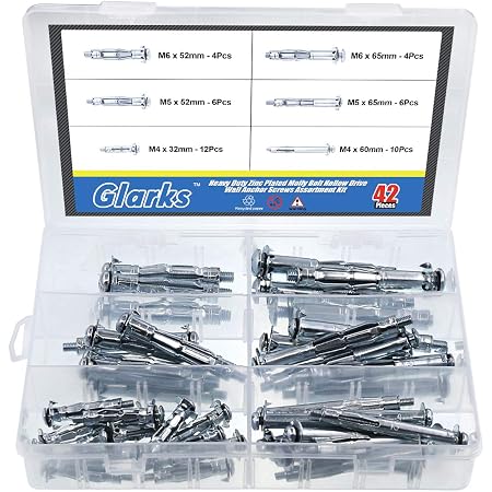 M4 x 38 Pince Cheville Molly Moly Placo a Metalique (Pack de 25 ...