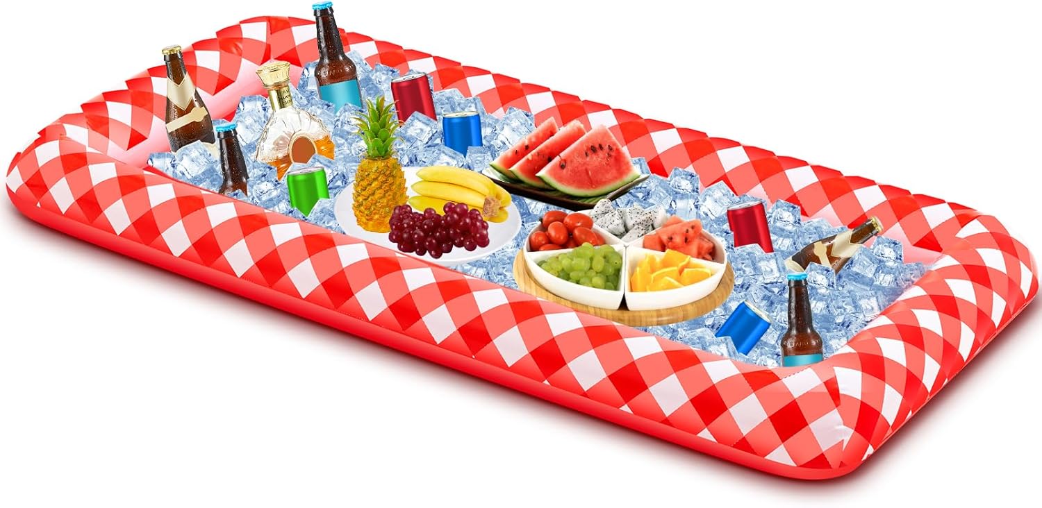 Amazon.com: Jinei 1 Piece Inflatable Cooler Ice Buffet Serving Tray ...