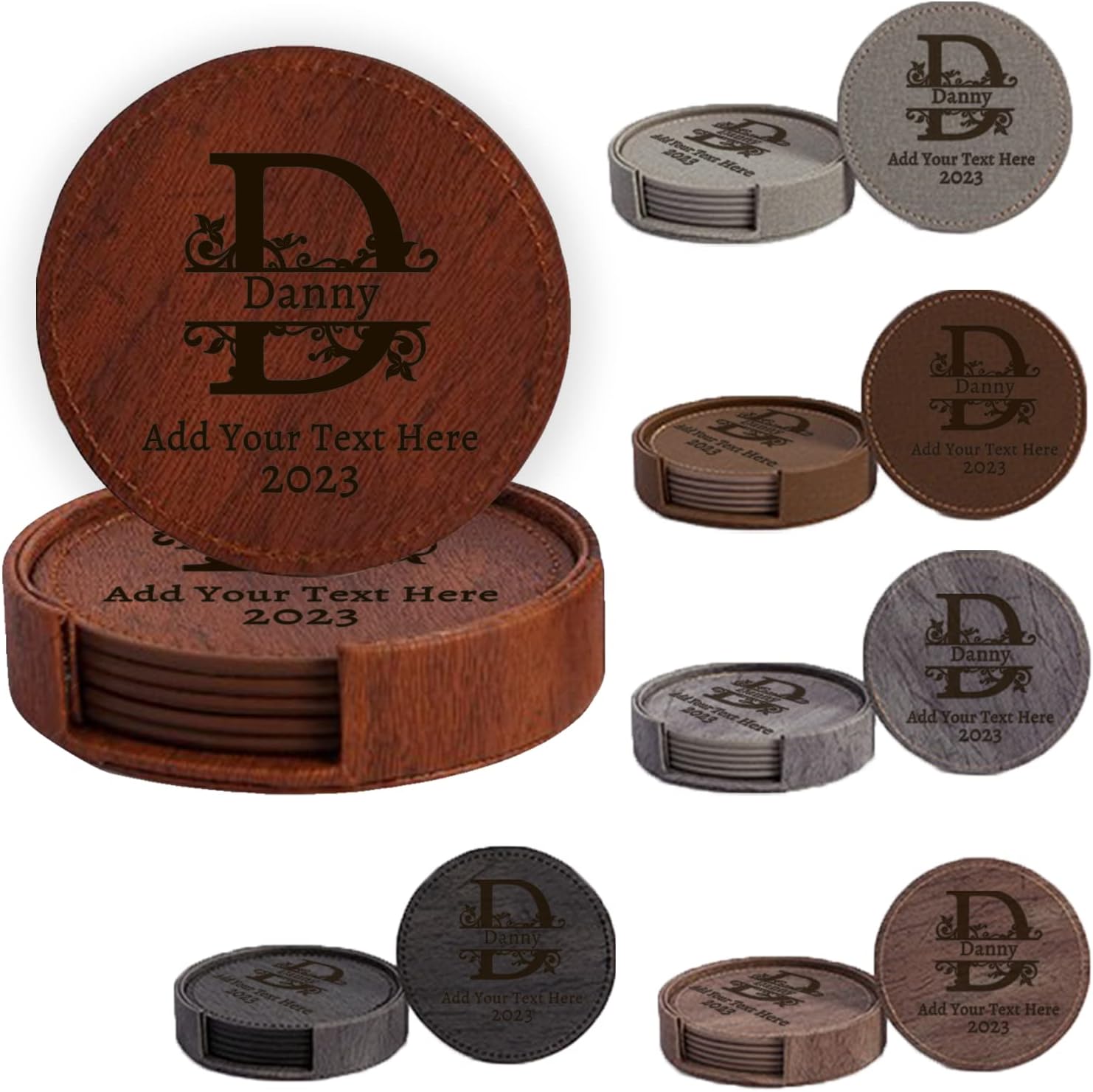 Amazon.com: Personalized Coasters, Custom Engraved Wood Coasters for ...