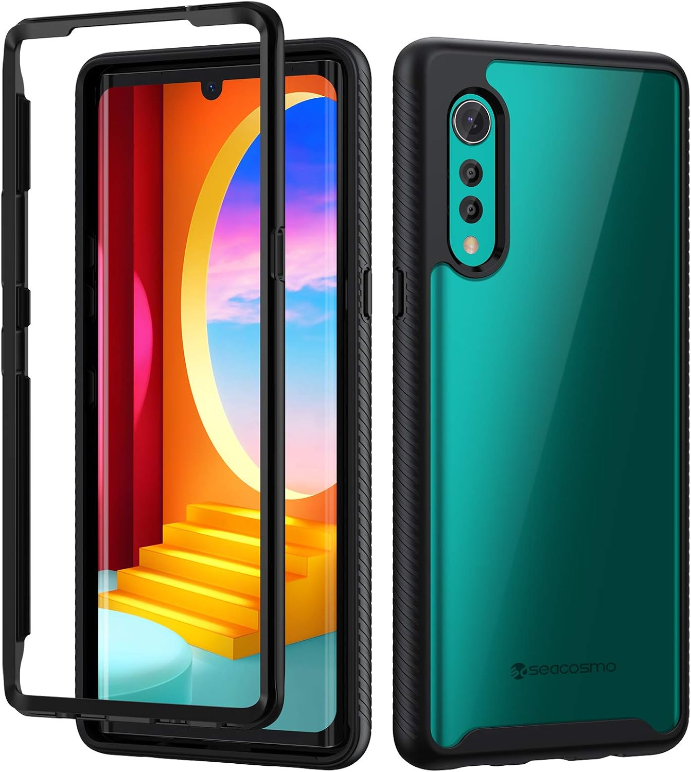 Seacosmo LG Velvet Case 5G, [Scratch Resistant] Shockproof Bumper Clear ...