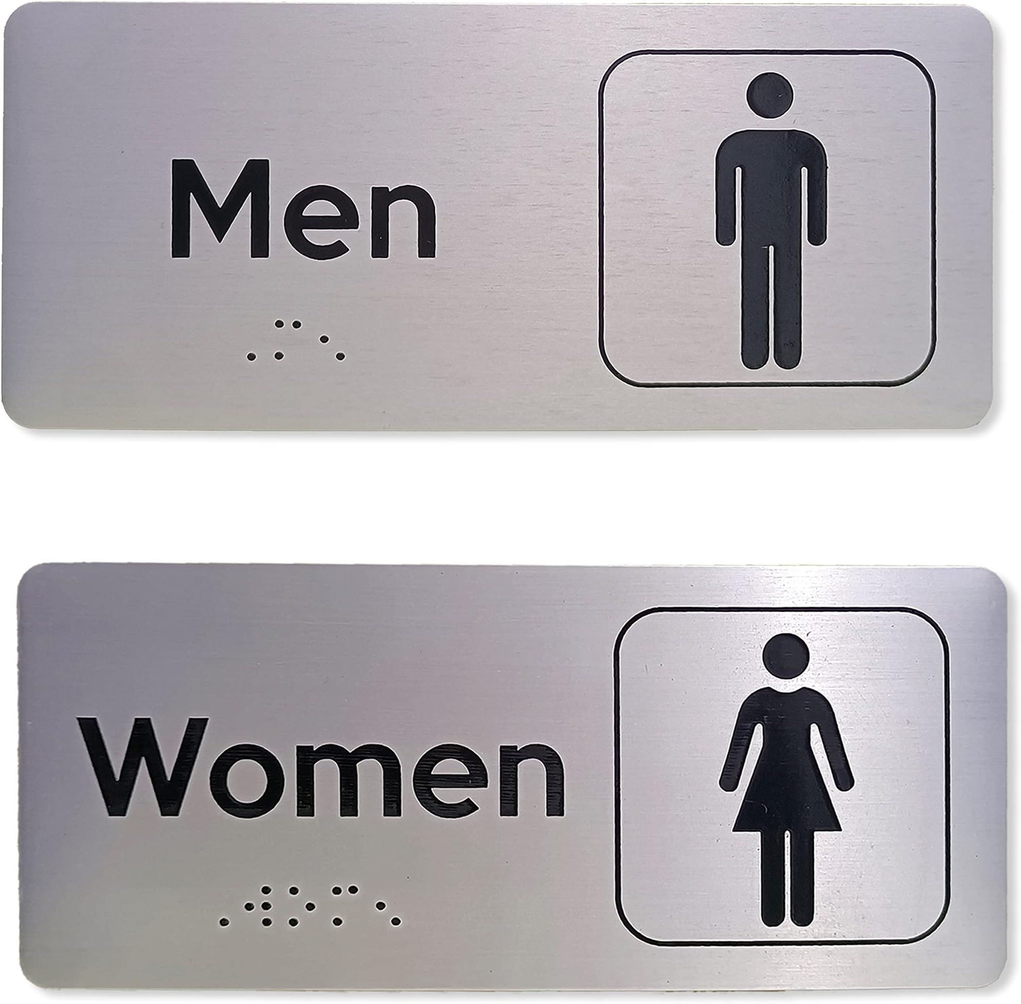 Amazon.com : Men's & Women's Restroom Signs with Braille(Set of 2), 7 ...