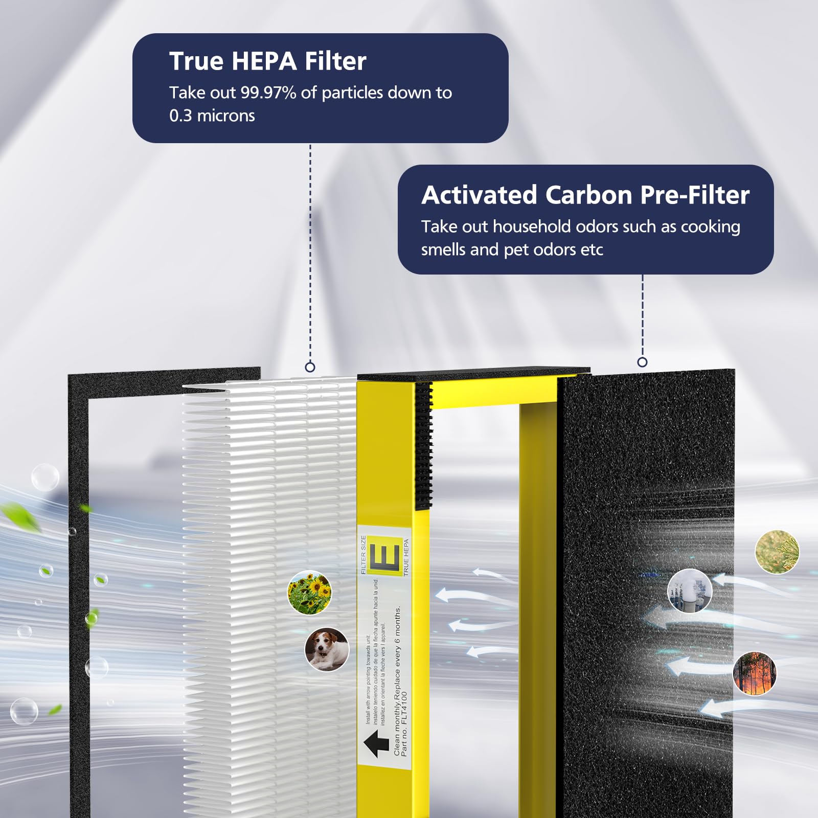 Snapklik.com : FLT4100 Replacement Filter E For Guardian AC4100 ...