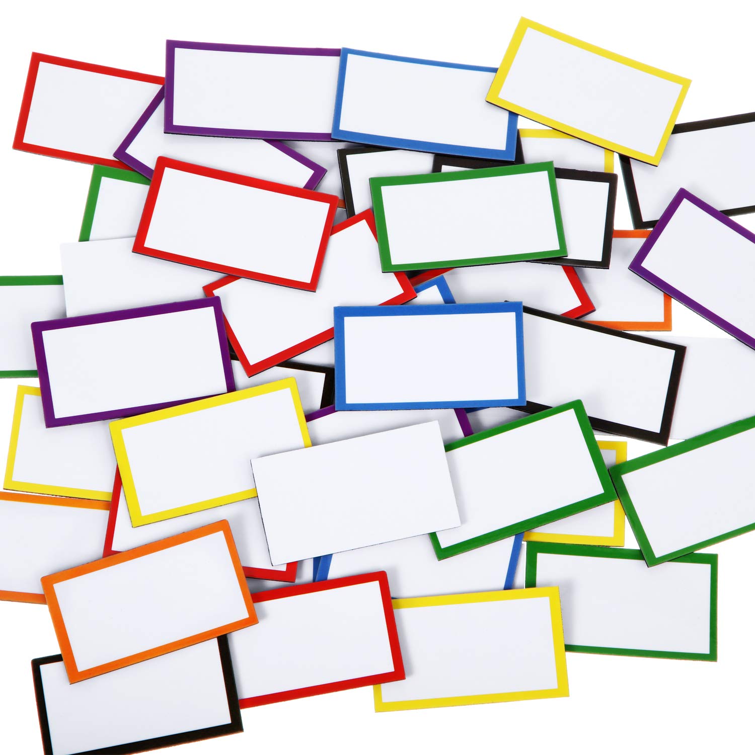 Buy 48 Pieces Magnetic Dry Erase Labels Reusable Name Tag Label Plate ...