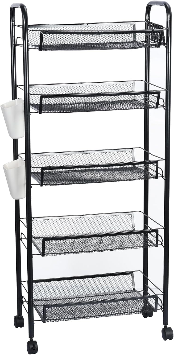 kamulouk Trolley on Wheels, Trolley Trolley with 4/5 STACKABLE FLOORS ...