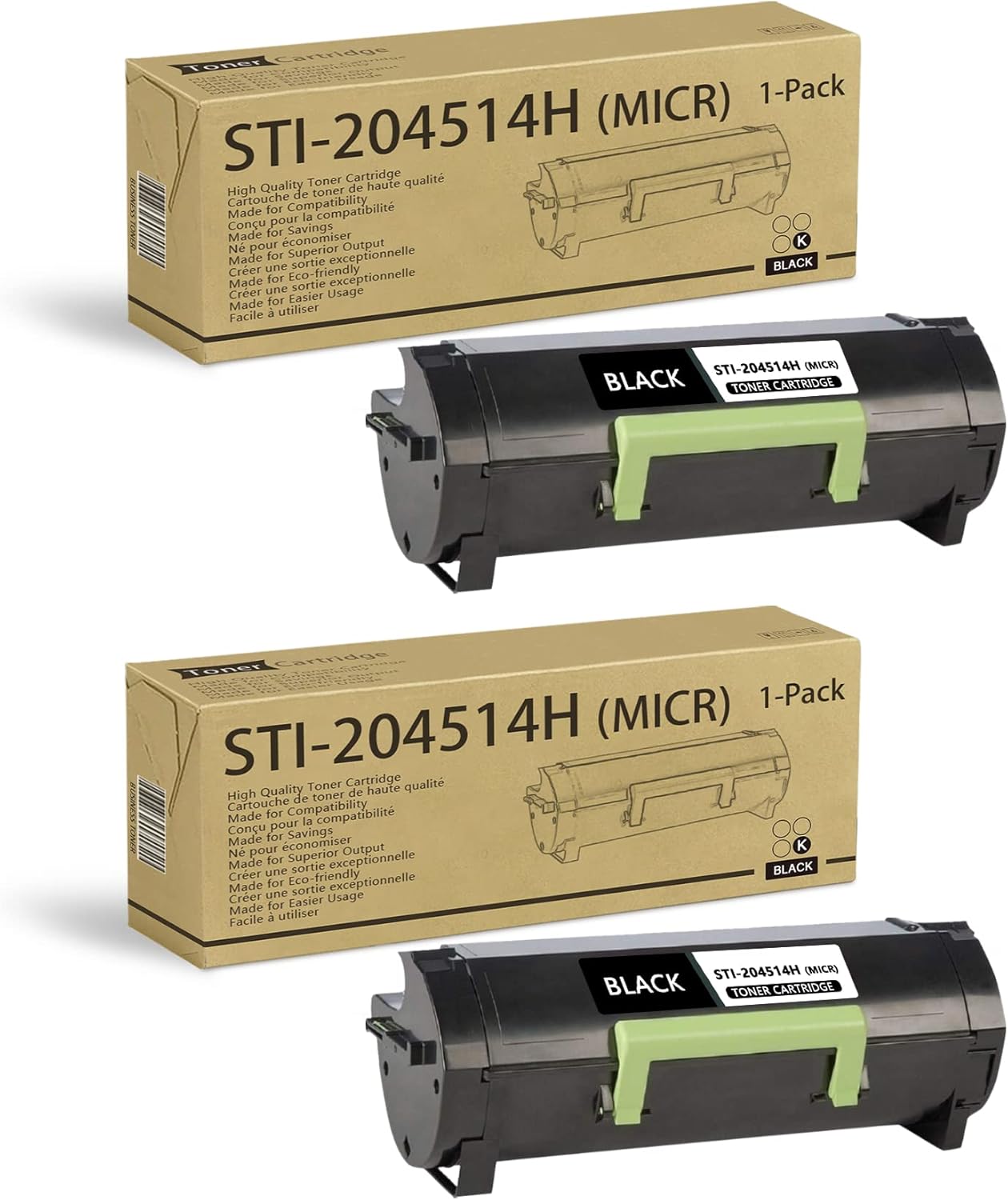 Amazon.com: COFF STI-204514H MICR Toner Cartridge (2-Pack) Replacement ...
