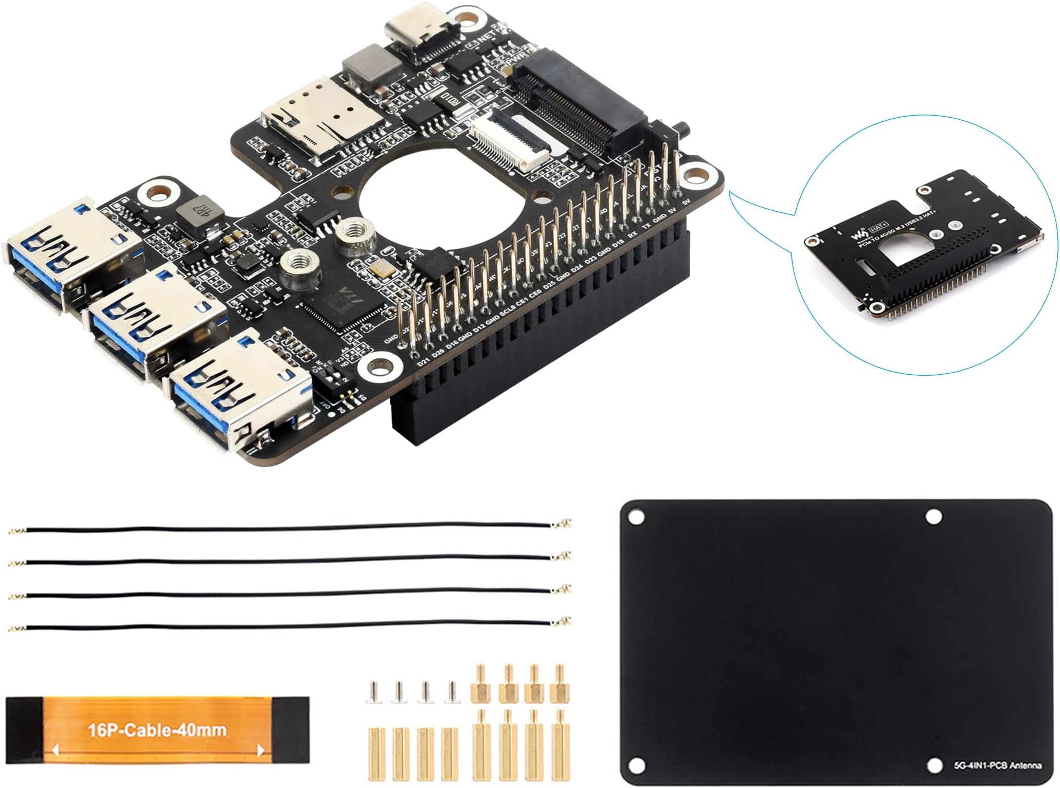 Amazon.com: GeeekPi M.2 NVMe SSD Plus 2.5G Ethernet Adapter for ...