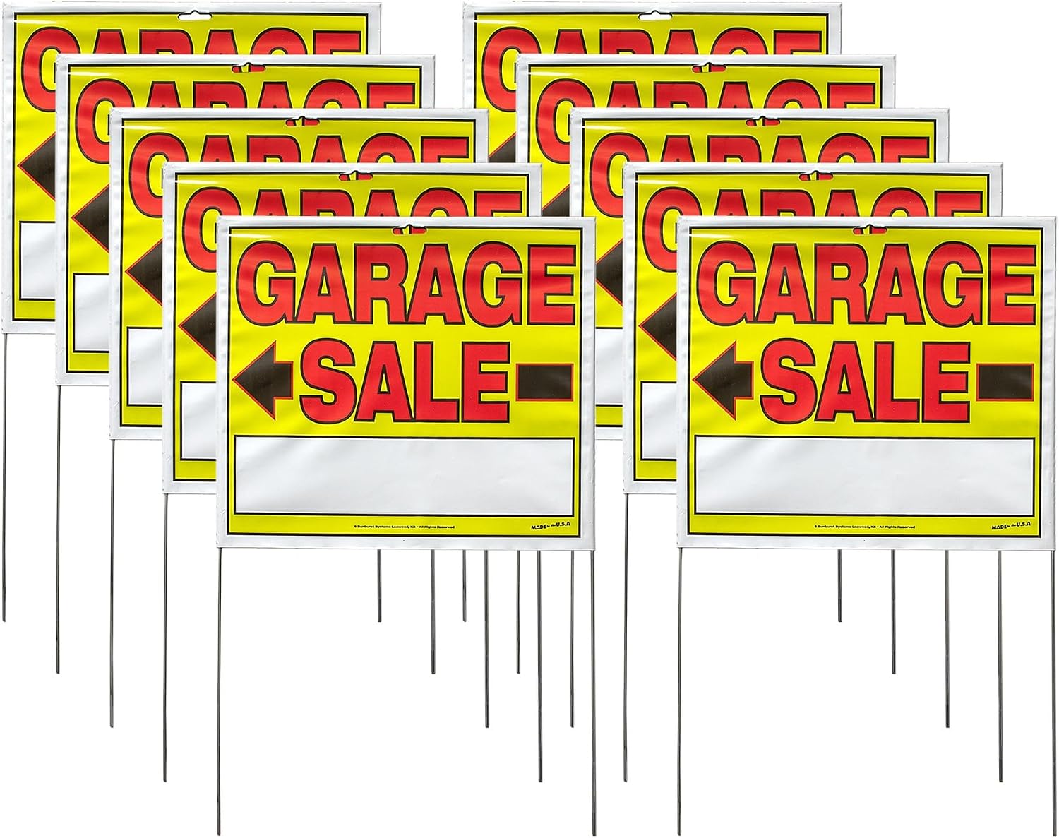 Amazon.com: Sunburst Systems 3905 Garage Sale Sign, Assembled with ...