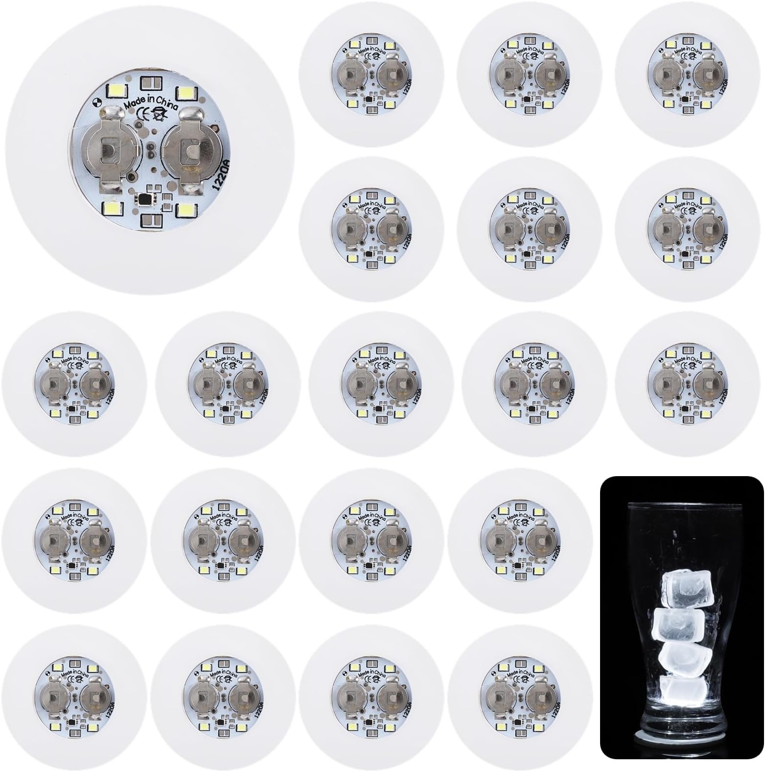 Amazon.com: LED Coaster, 100 Pack Light Up Coasters for Drinks,10 ...