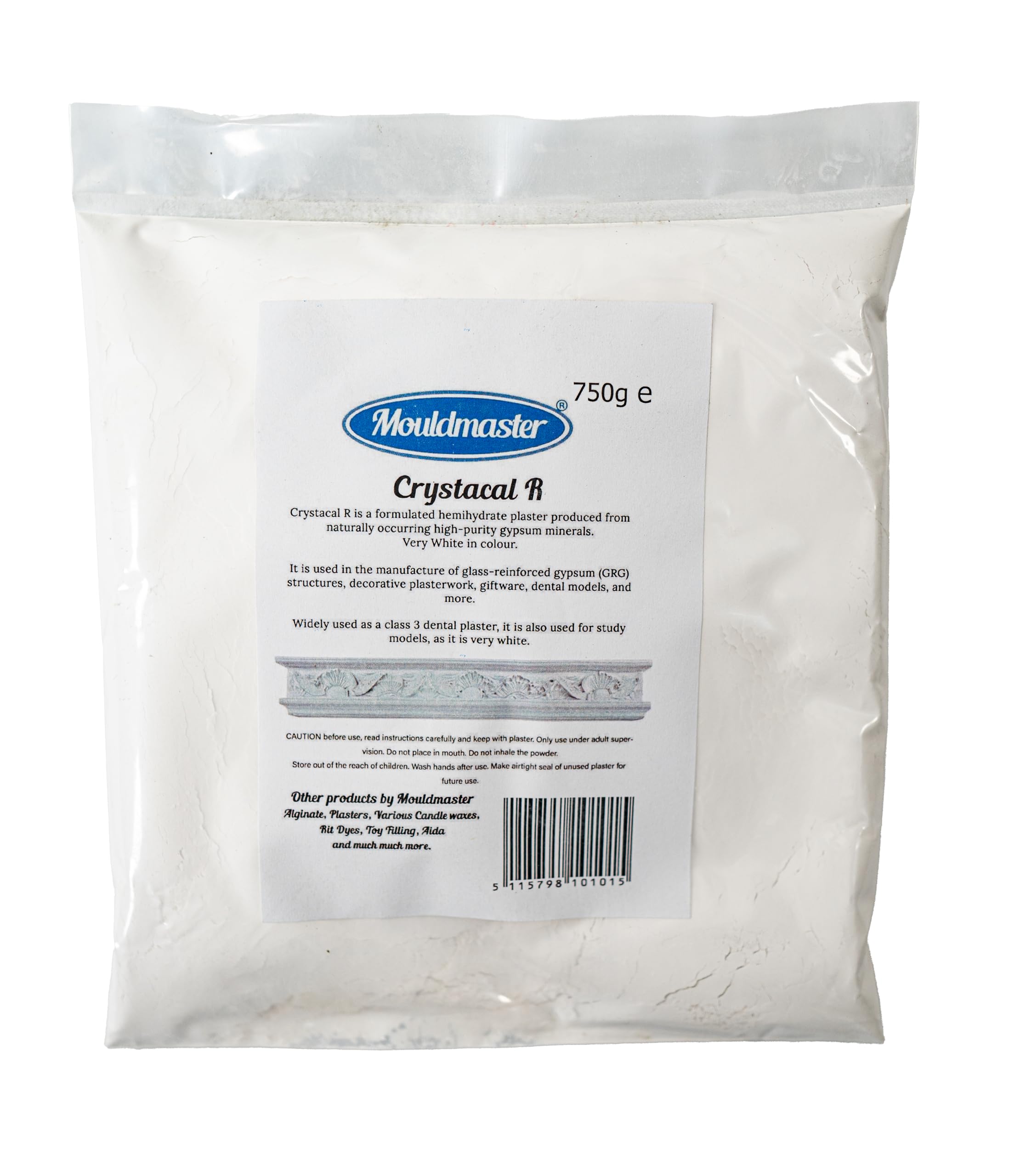 Amazon.com: Mould-Master Crystacal R High Strength Plaster, 1 kg, White ...