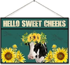 Amazon.com: Farmhouse Bathroom Decor Wall Art Funny Bathroom Wall Decor ...