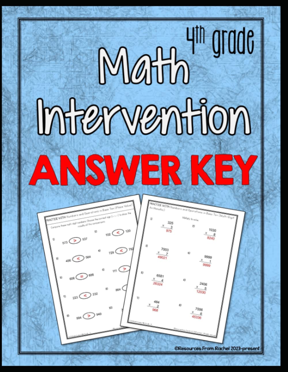 Amazon.com: Math Intervention Workbook ANSWER KEY - 4th grade: Math ...