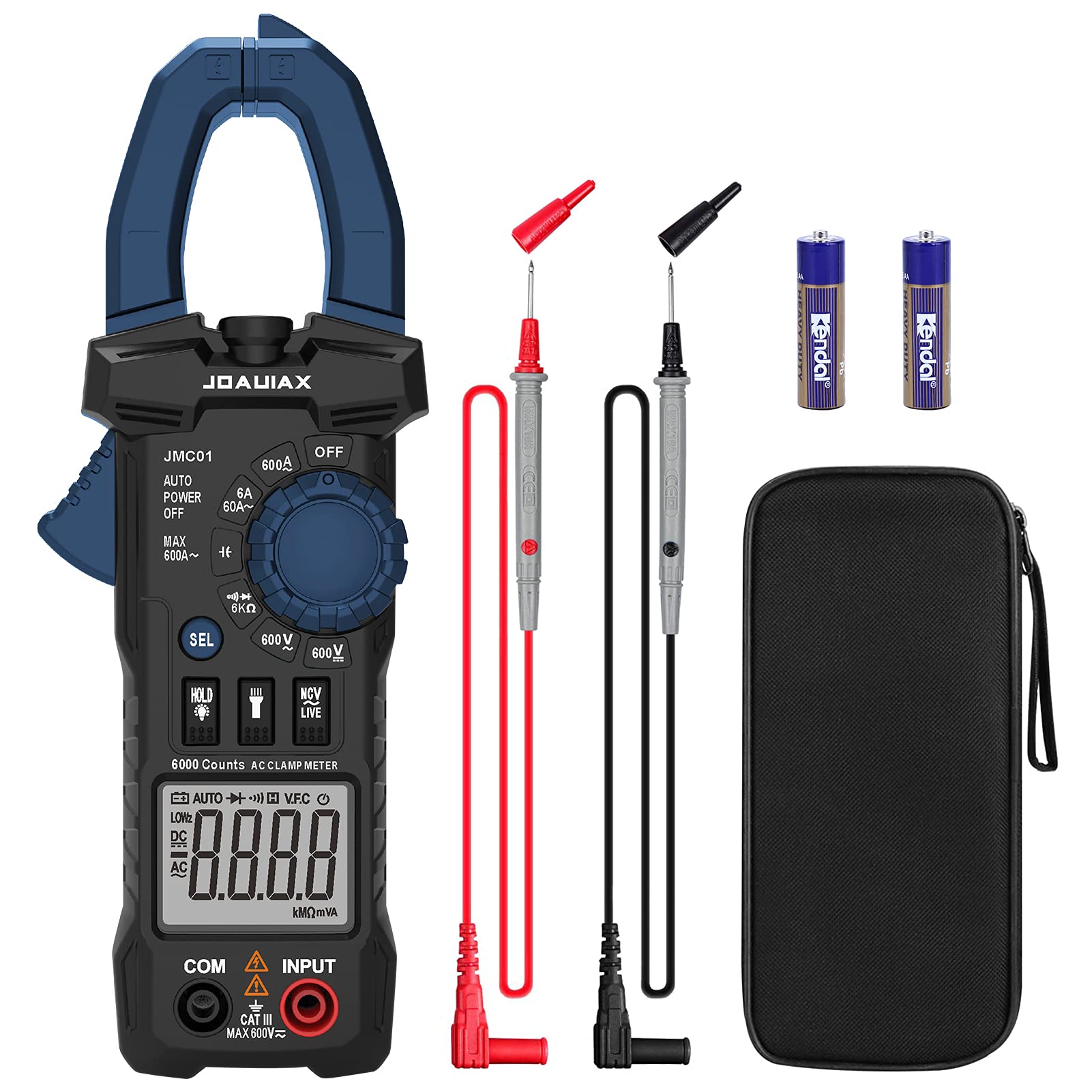 Buy JOAUIAX Digital Clamp Meter,6000 Counts Auto Range TRMS Multimeter ...
