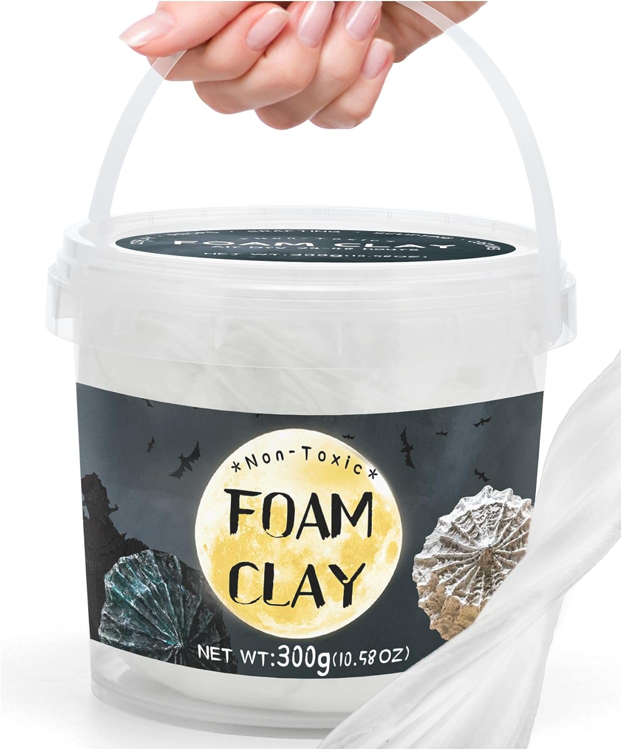 Amazon.com: White Moldable Cosplay Foam Clay (300 Gram) Air Dry Clay ...