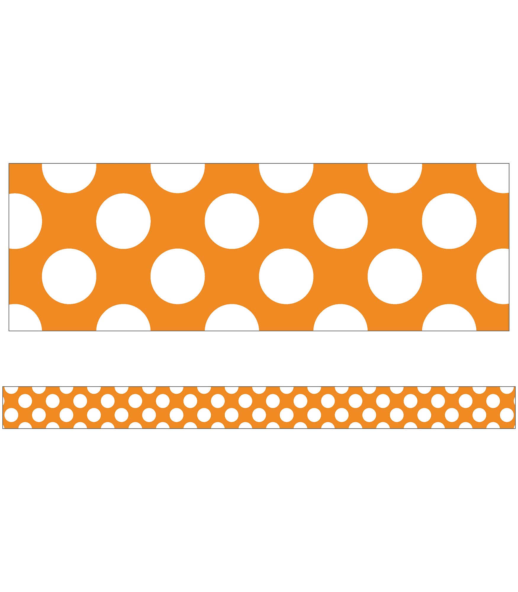 Orange Polka Dot Border