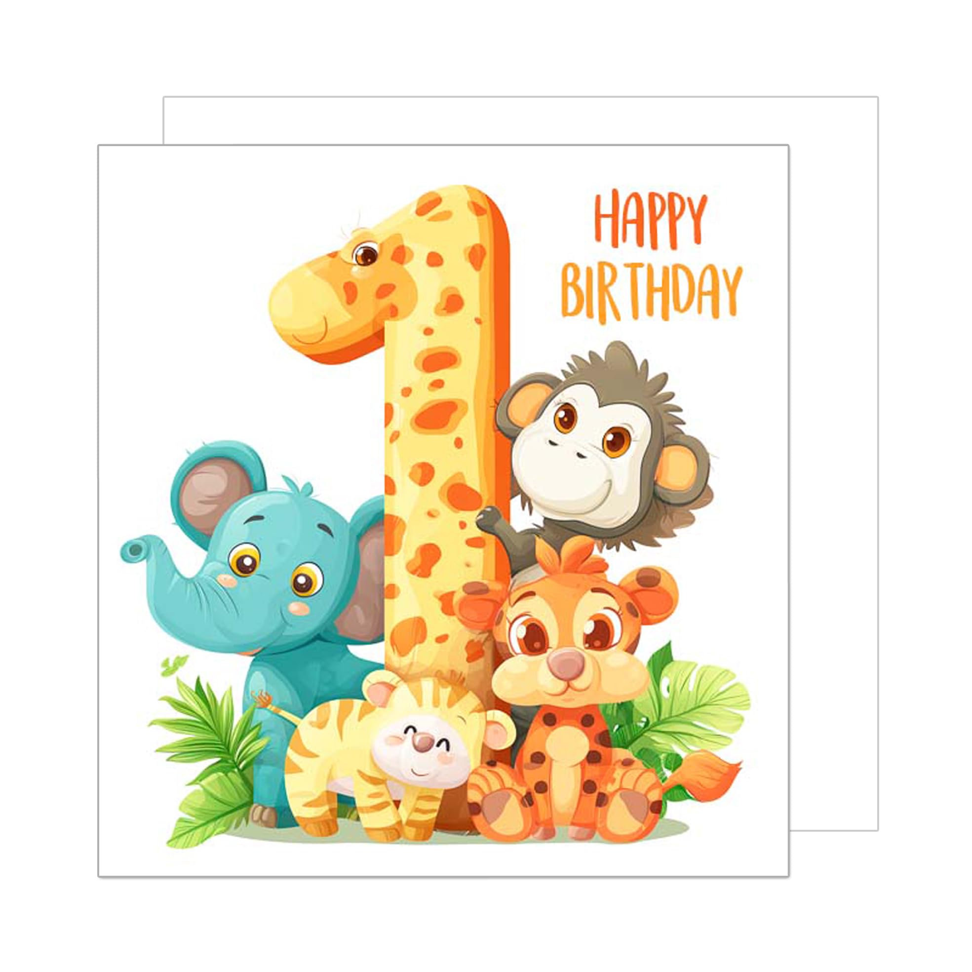 Edition Seidel Premium quadratische Glückwunschkarte zum 1. Geburtstag mit Umschlag ...