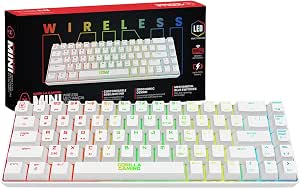 Gorilla Gaming Mini Wireless Mechanical Keyboard - White: Gaming ...