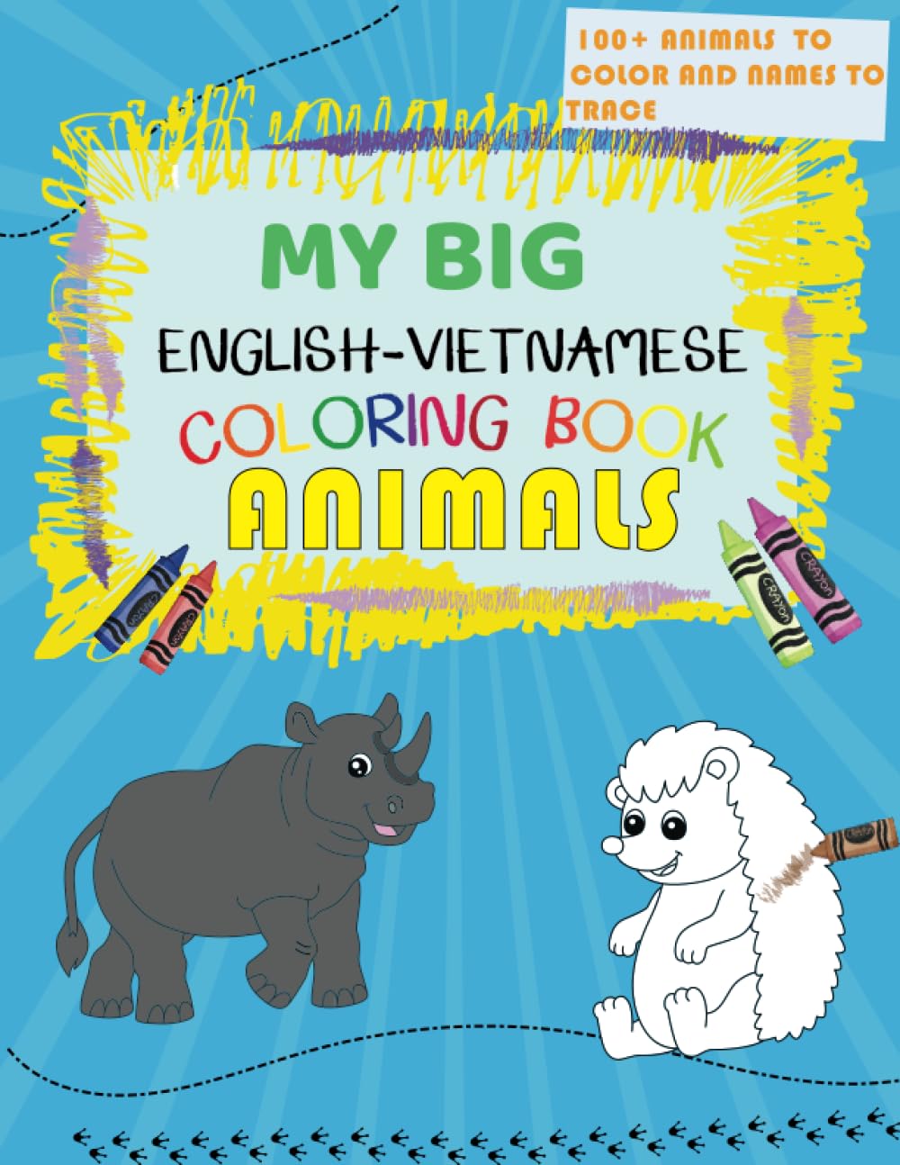 My Big English-Vietnamese Coloring Book: Animals: Simple and Easy ...