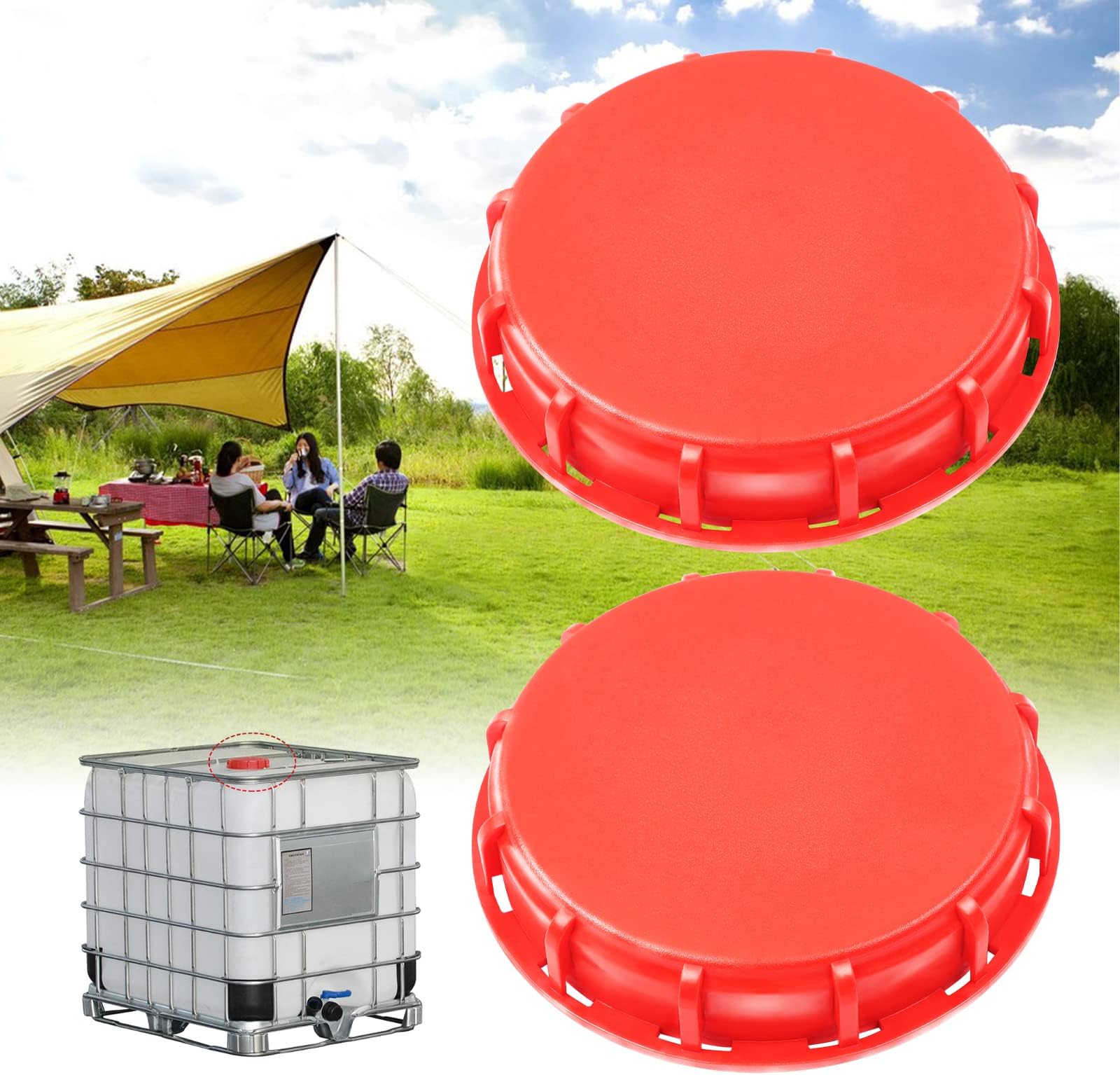 Amazon.com: 275-330 Gallon IBC Tote Tank Cover - Lid Cap 163mm for ...