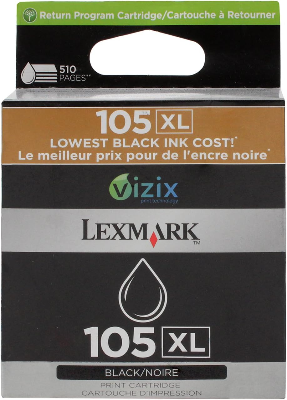 Amazon.com: Lexmark high yield 105XL Value ink cartridge-Black : Office ...