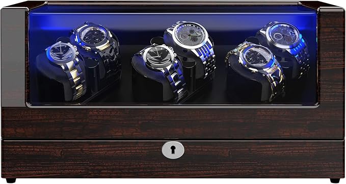 TRIPLE TREE Watch Winder, for Rolex Automatic Watches with Soft and ...