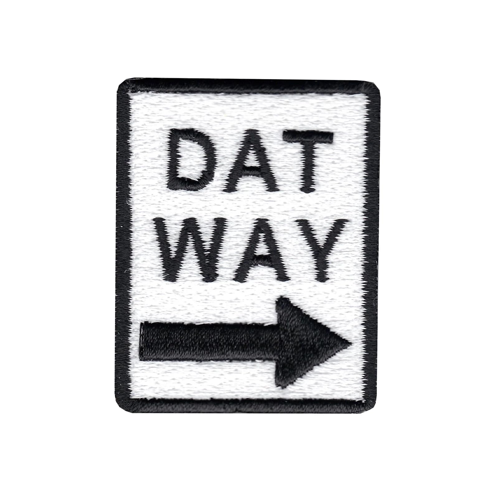 Amazon.com: Dat Way Street Sign Patch Road Iron On Embroidered