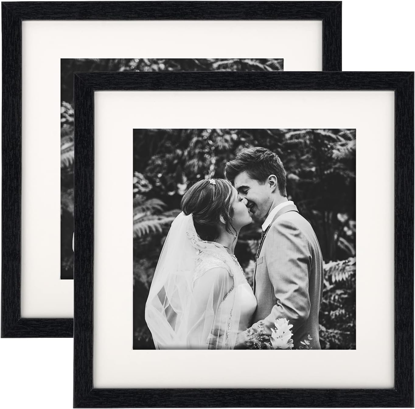 Amazon.com - TOFOREVO Picture Frames 11x11 Set of 2 Black Wood Grain ...