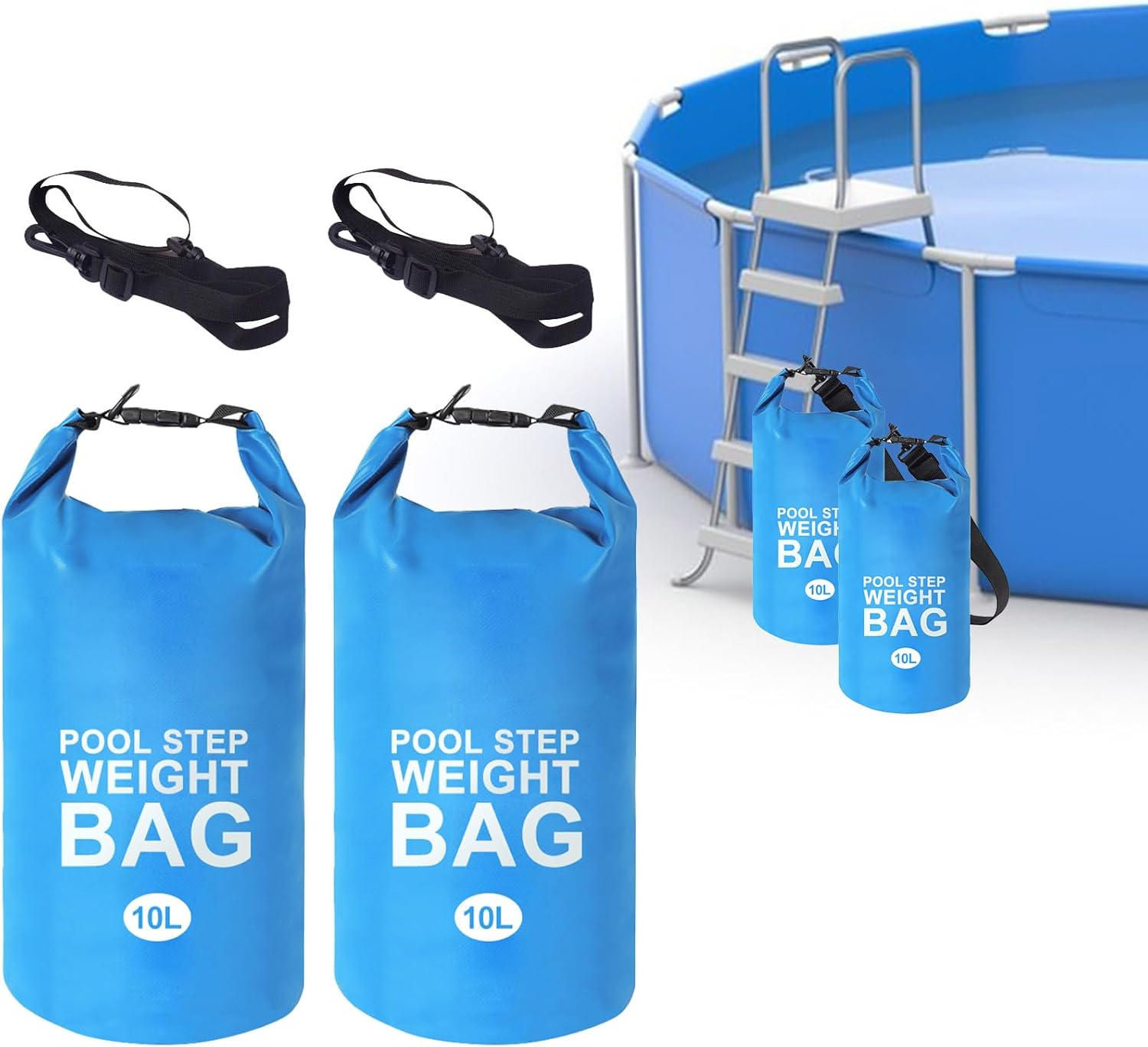 Amazon.com : 2 Pcs Pool Step Weights, Pool Ladder Weights Waterproof ...