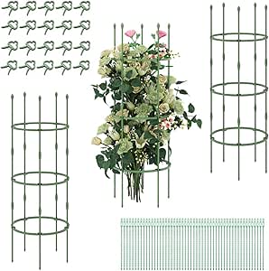 GiantexUK 2/3 Pack Garden Plant Supports, Adjustable Tomato Cage Stake ...