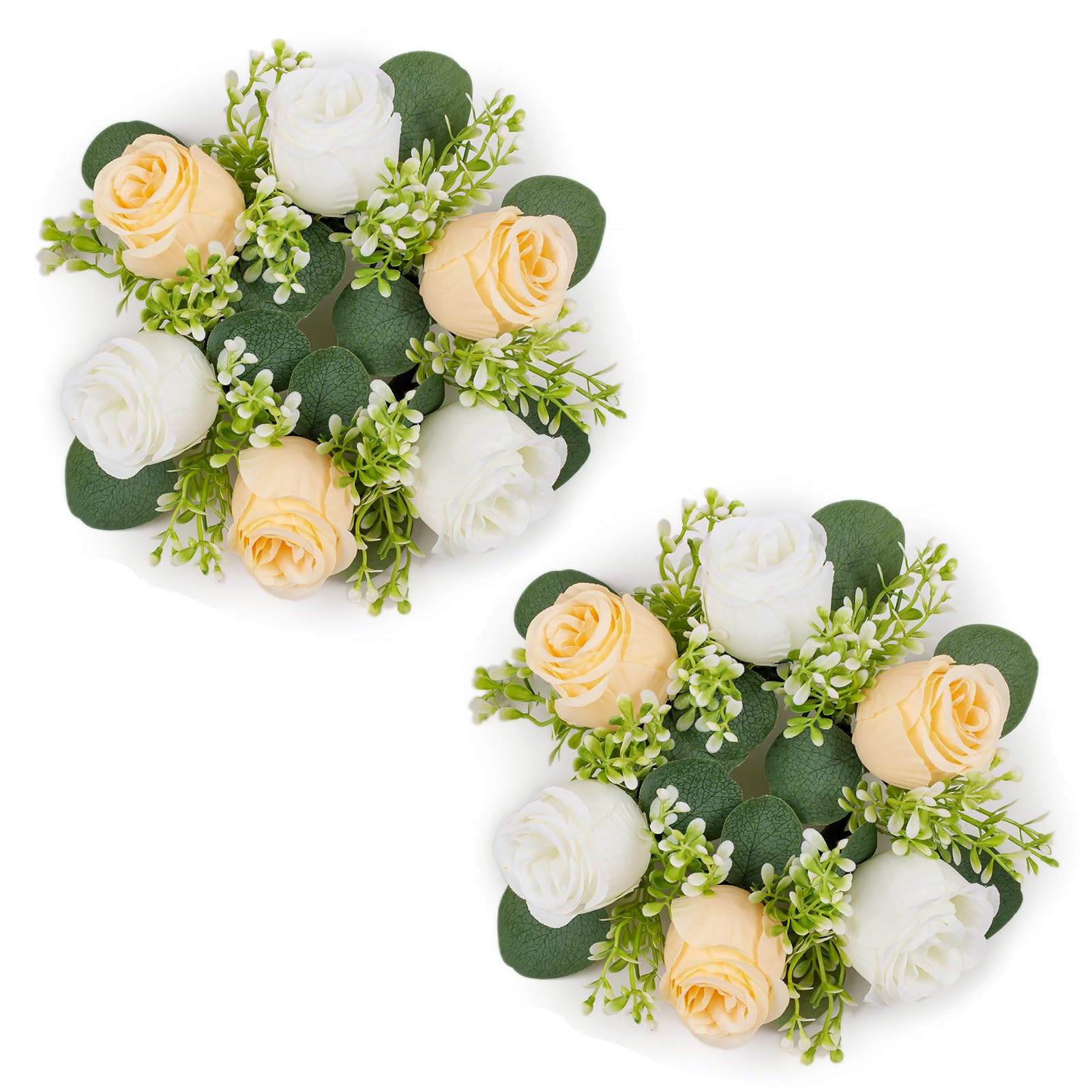 Amazon.com: NUPTIO Small Candle Rings Wreaths - 2 Pcs 2.9 inch Inner ...