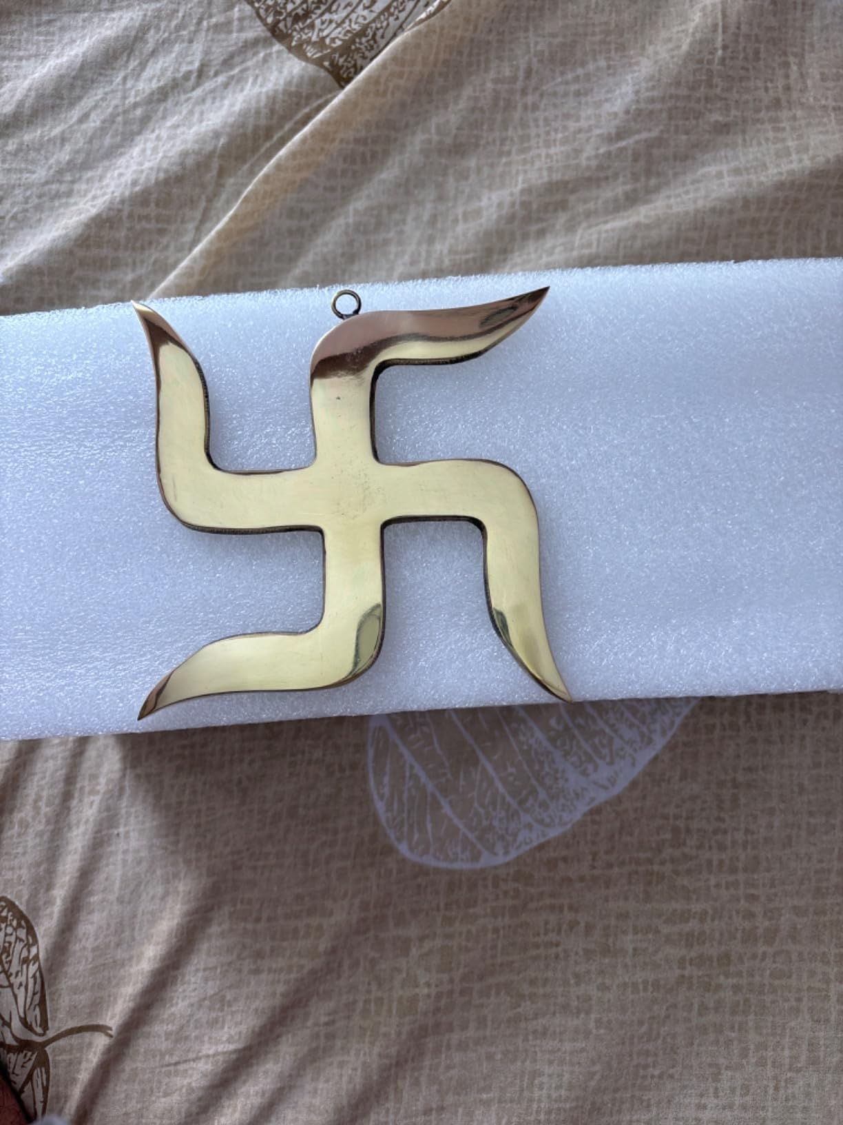 Buy ESPLANADE Brass Swastik Sathiya swastika Wall Hanging Yantra - 5.5 ...