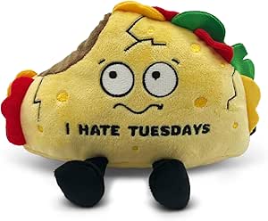 Amazon.com: Punchkins Taco Plushie - I Hate Tuesdays Funny Plush, Gift ...