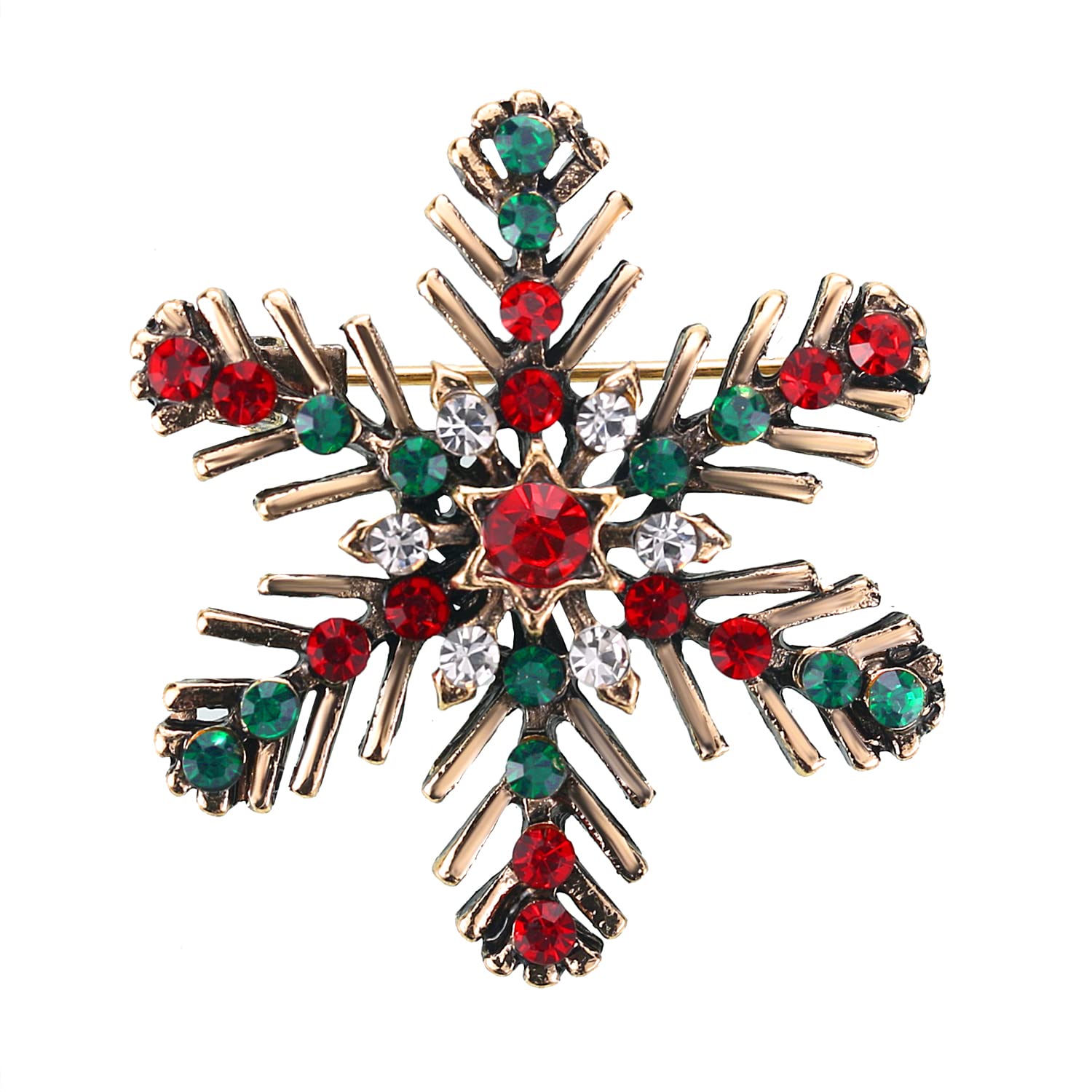 Amazon.com: Christmas Winter Snowflake Brooch,Xmas Snowflake Brooch Pin ...