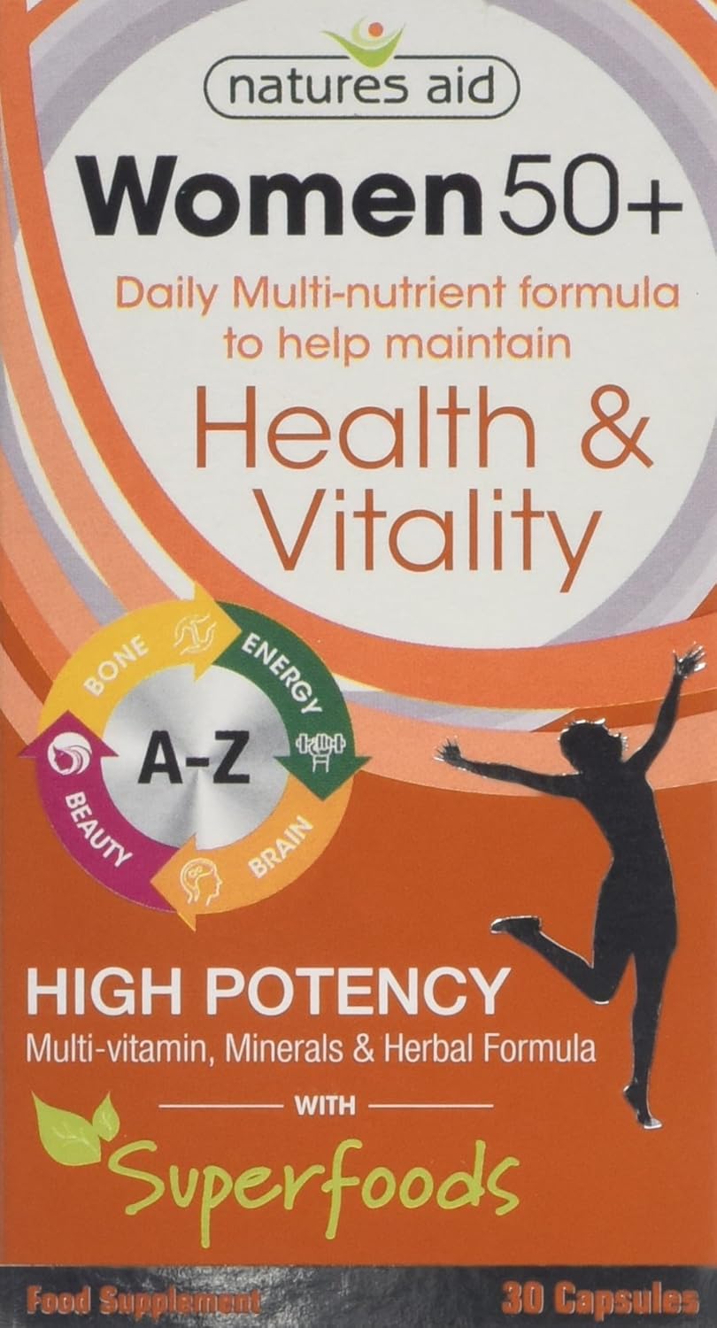 Natures Aid 50 Plus Multi-Vitamins and Minerals Capsules for Women ...
