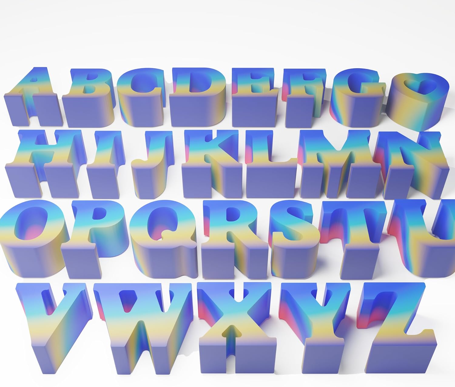 Amazon.com: ESEENS 26 Pack Letter Ice Cube Mold Letter Candle Mold ...