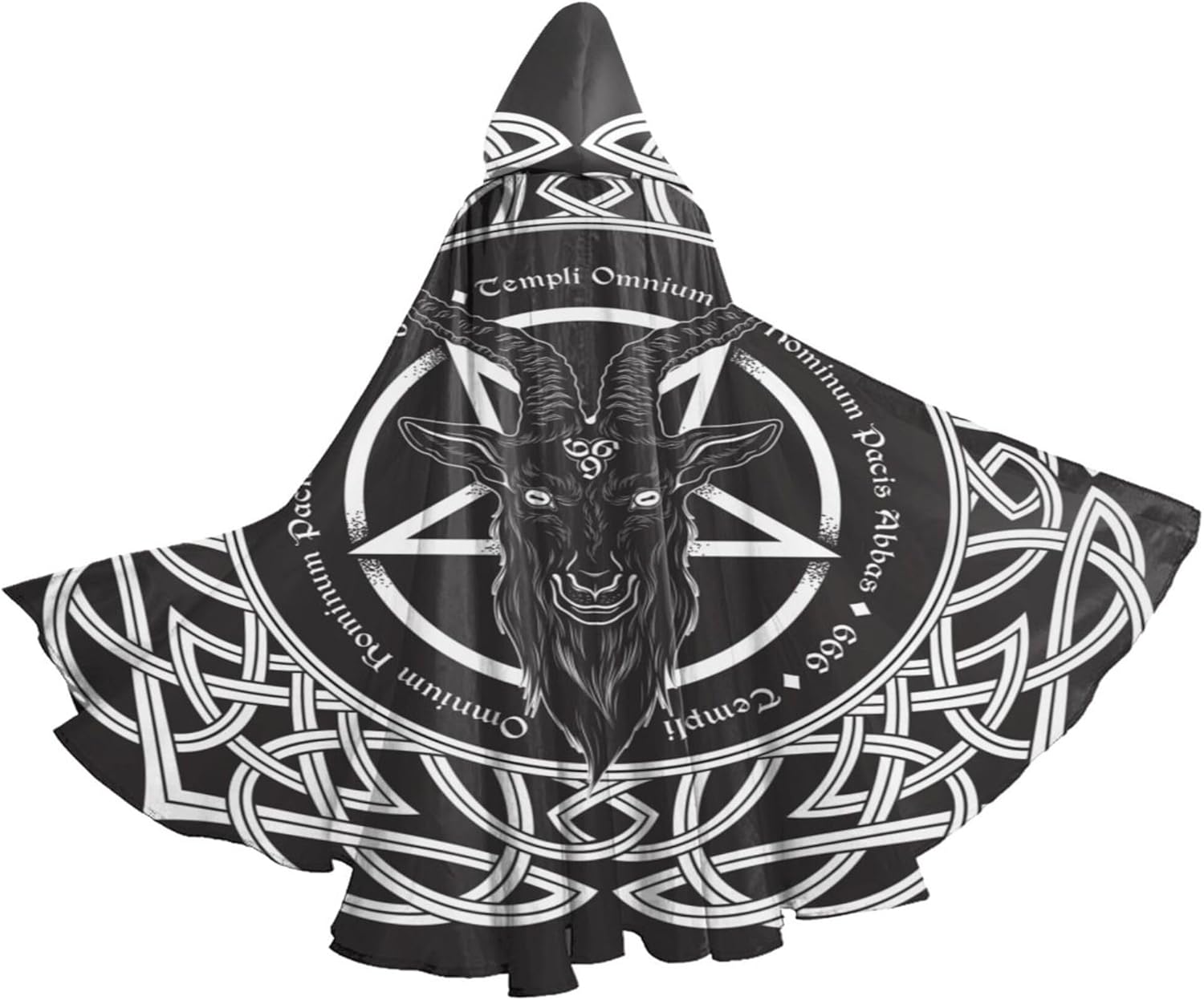 Amazon.com: YETTA YANG Baphomet Goat Satanic Pagan Halloween Hooded ...