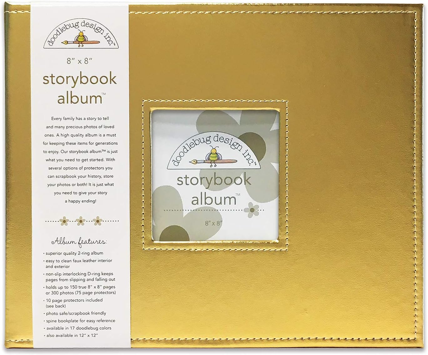 Amazon.com: Doodlebug Album Storybook 8x8 Gold