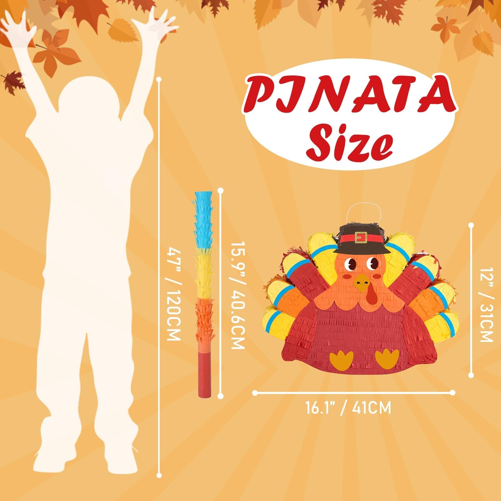 Snapklik.com : WERNNSAI Thanksgiving Turkey Pinata - Fall Decorations ...