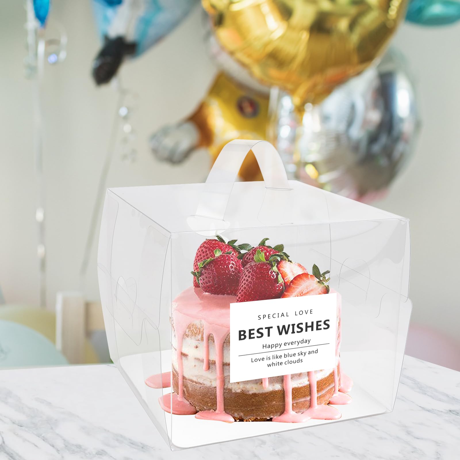 Cake Boxes 6 Inch Clear Mini Cake Box - 4 To 6 Inch Transparent PVC ...