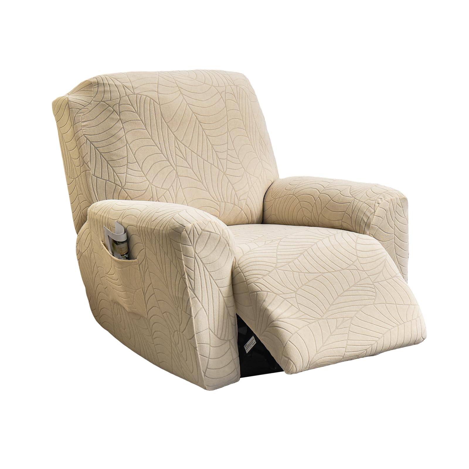 KRFOONN Stretch Recliner Slipcovers Jacquard Sofa Cover 4-Piece Fallon ...