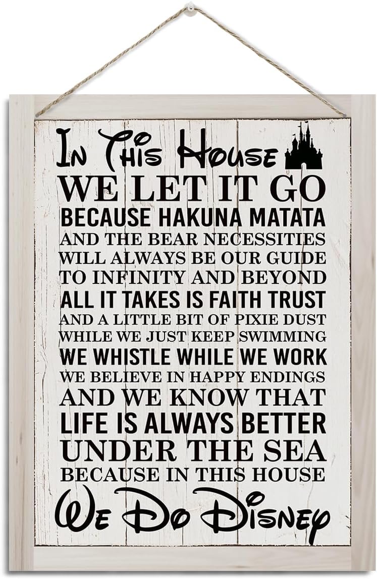Amazon.com: In This House Sign, Farmhouse Wood Sign, Rustic Hanging ...