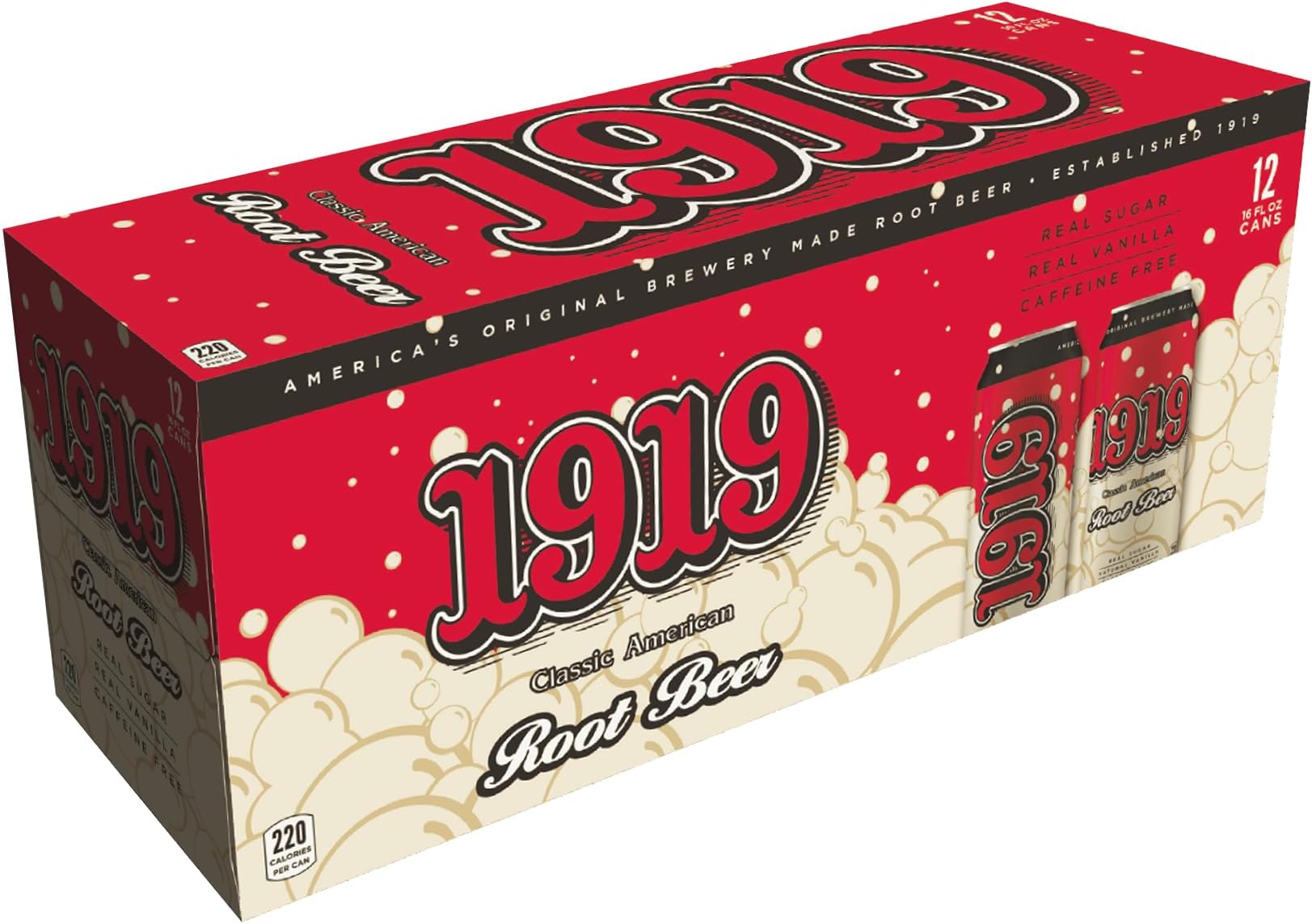 Amazon.com : 1919 Classic American Root Beer (12 Pack) 16oz Cans ...